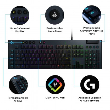 Logitech G813 LIGHTSYNC RGB Mechanical Gaming Keyboard