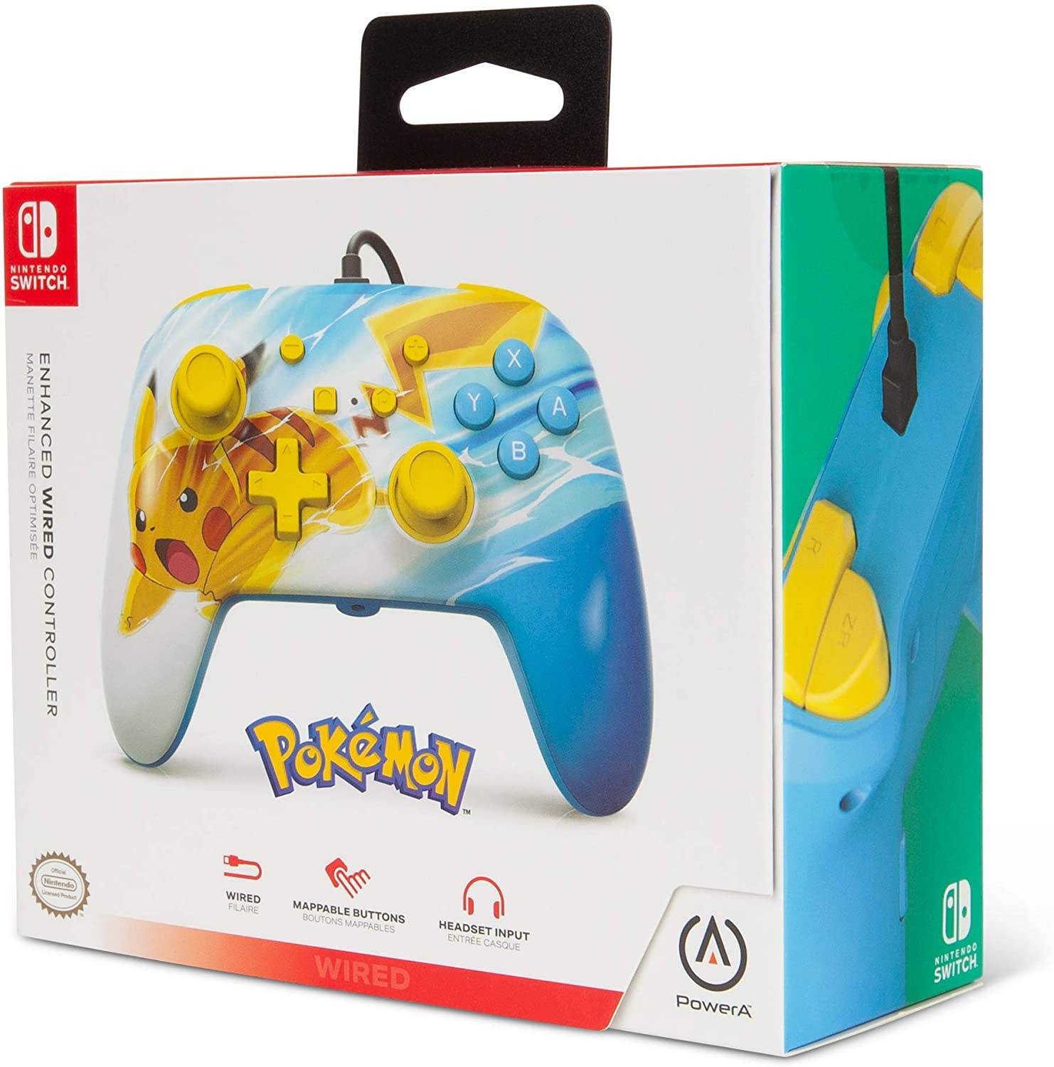 PowerA Nintendo Switch Enhanced Wired Controller - Pokémon Pikachu Charge