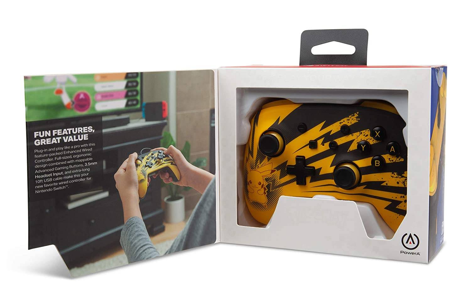 PowerA Nintendo Switch Enhanced Wired Controller - Pokémon Pikachu ...