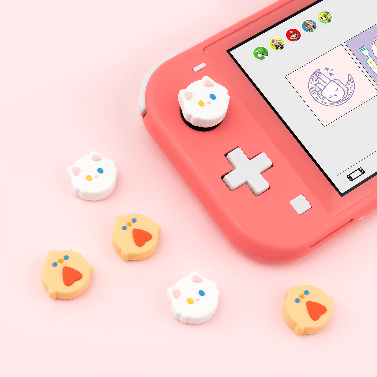 Geekshare Thumb Grip Switch & Switch Lite Chick & Cat Shaped