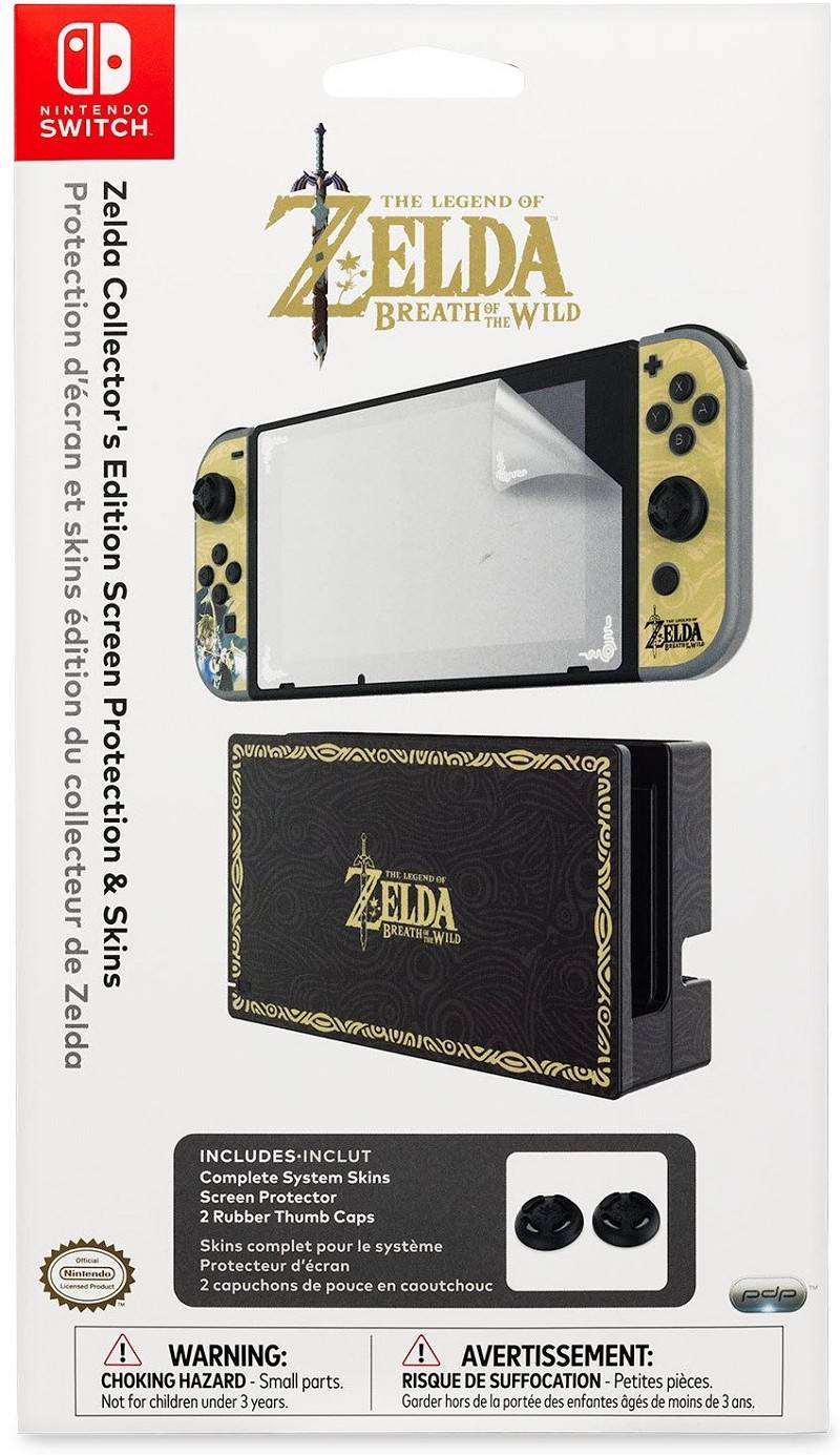 PDP Zelda Collector's Edition Screen Protection and Skins for Switch