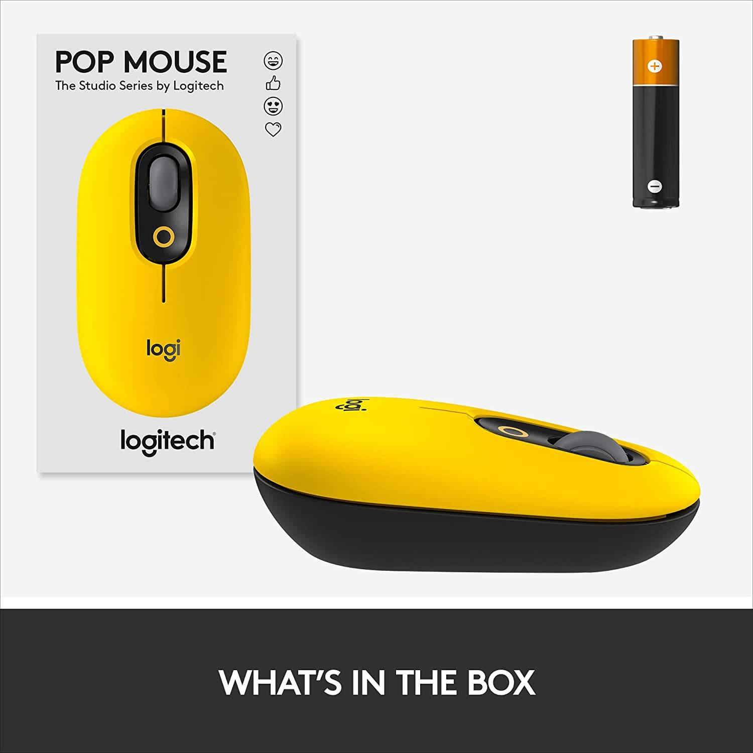 Logitech Studio Series POP Wireless Mouse - Blast Yellow