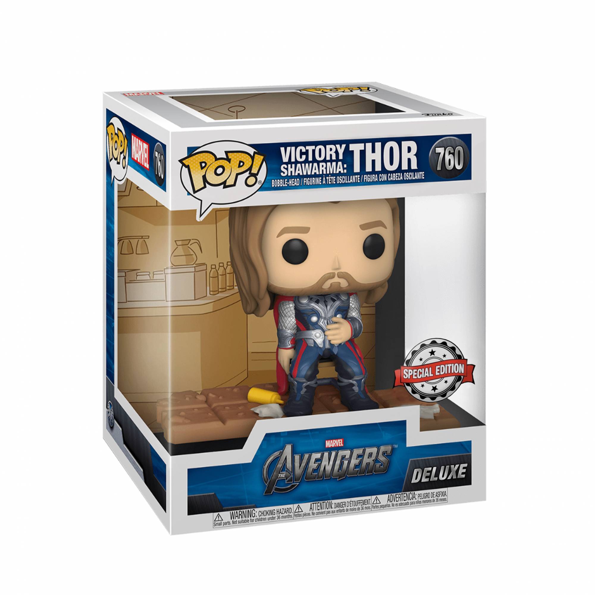 Funko POP! DELUXE Marvel 760: Marvel - Victory Shawarma: Thor [Special ...