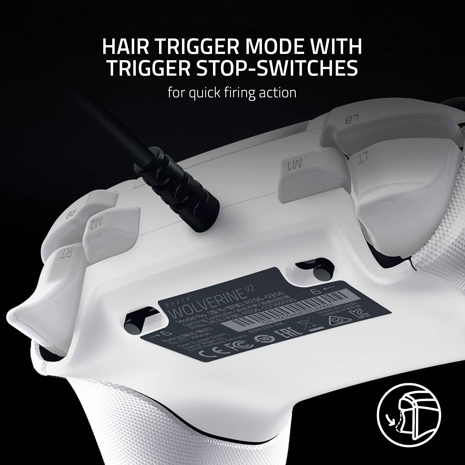 Razer Wolverine V2 Wired Gaming Controller for Xbox - Mercury White