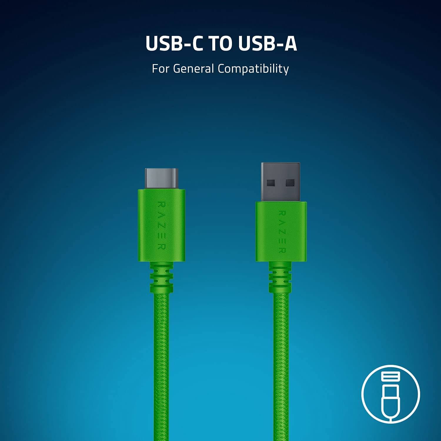 Razer PBT Keycap + Coiled Cable Upgrade Set - Classic Black / Mercury White