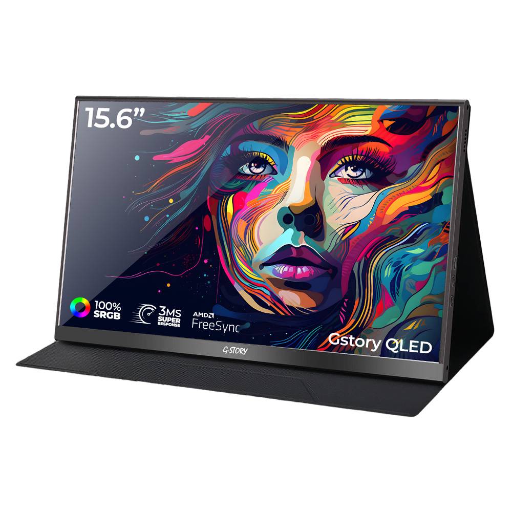 G-Story 15.6" QLED Portable Monitor for PC / PS / XBOX / Switch / Phone
