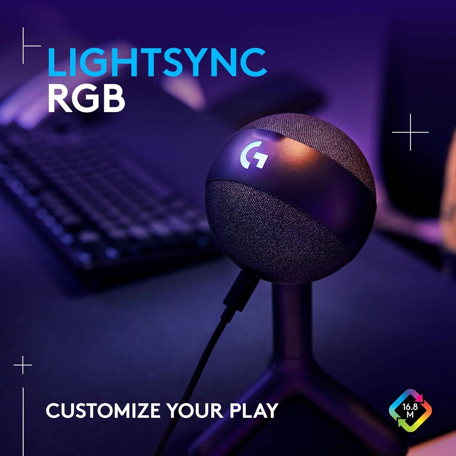 Logitech YETI ORB Condenser RGB Gaming Mic with LIGHTSYNC
