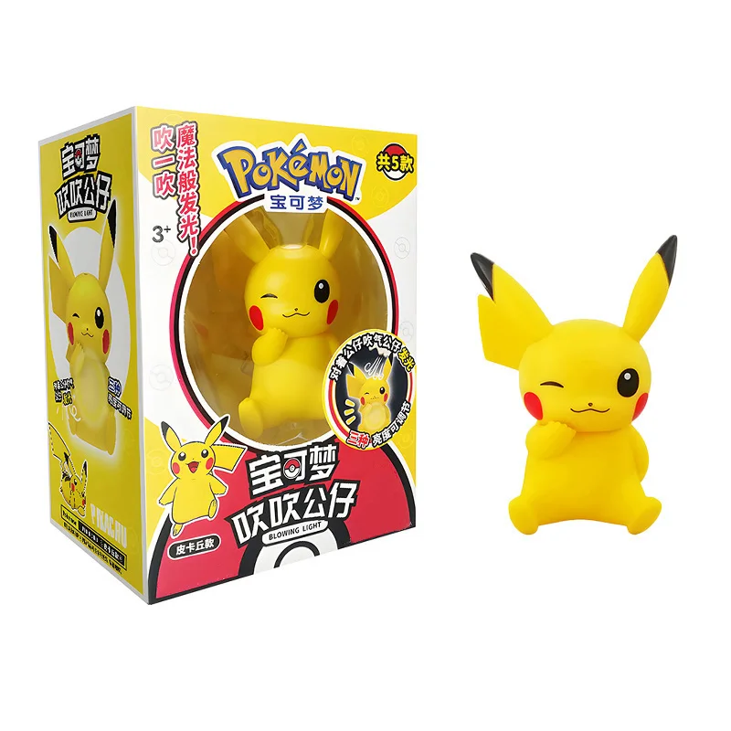 Pokémon Blowing Control Sensor LED Night Light Anime Figure