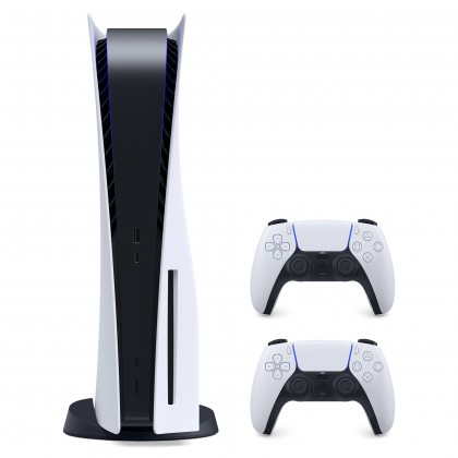 PlayStation 5 Console – Two DualSense Wireless Controller Bundle