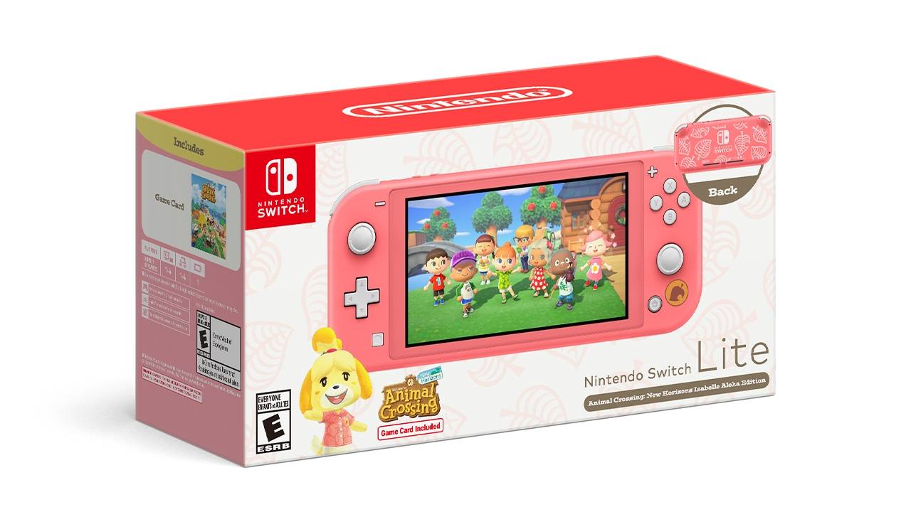 Nintendo Switch Lite - Animal Crossing: New Horizons Bundle (Game Included)