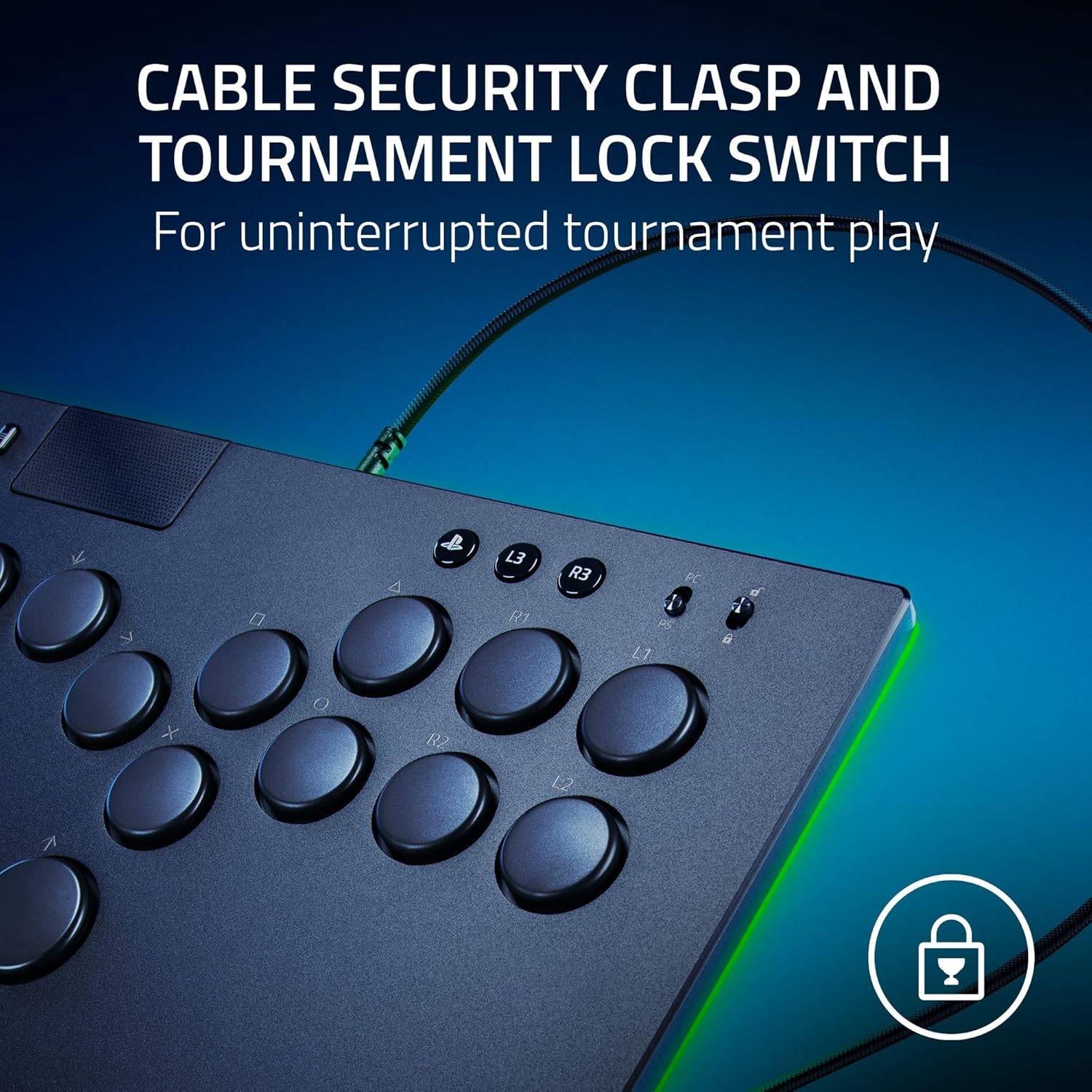 Razer Kitsune All-Button Optical Arcade Controller for PS5 and PC