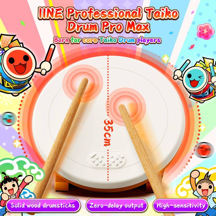 IINE Professional Taiko Drum Controller Pro max for [Switch/PS4/PS5/PC]