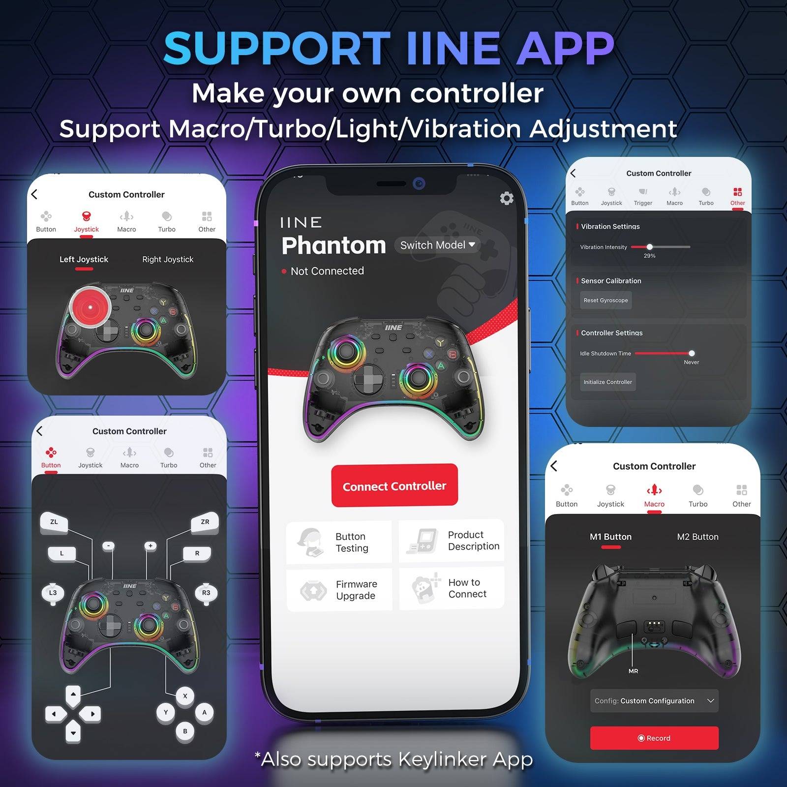 IINE Hecate Transparent Black Wireless Controller With Charging Dock ...