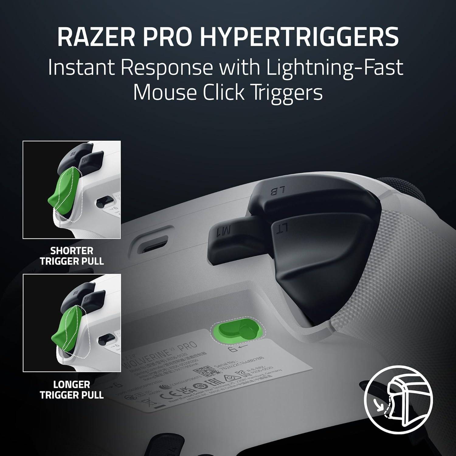 Razer Wolverine V3 Pro White Edition Wireless Esports Gaming Controller ...