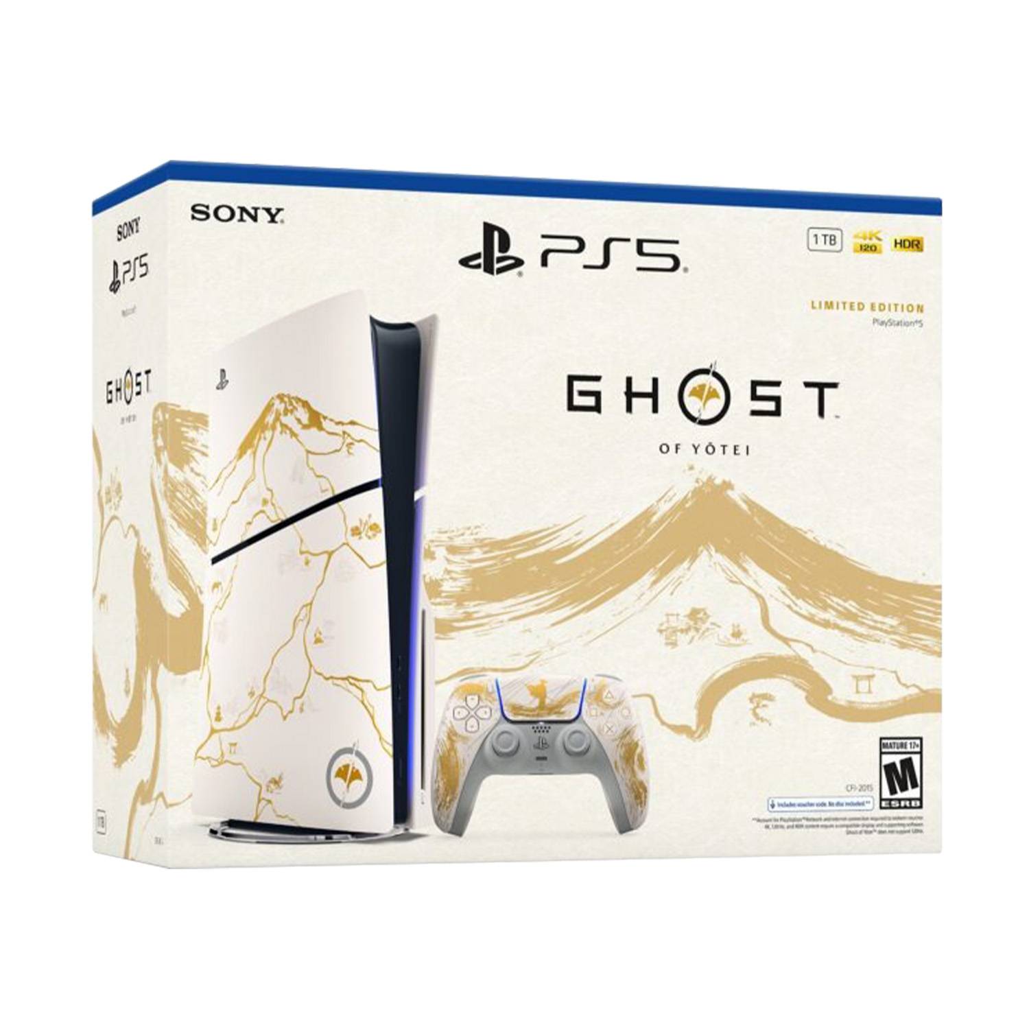 PlayStation 5 PS5 Slim Console Disc Version Ghost of Yōtei Gold Limited Edition Bundle