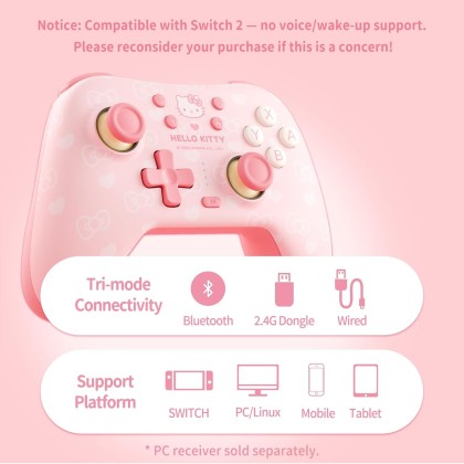 GeekShare Hello Kitty Wireless Controller for [Switch / PC]