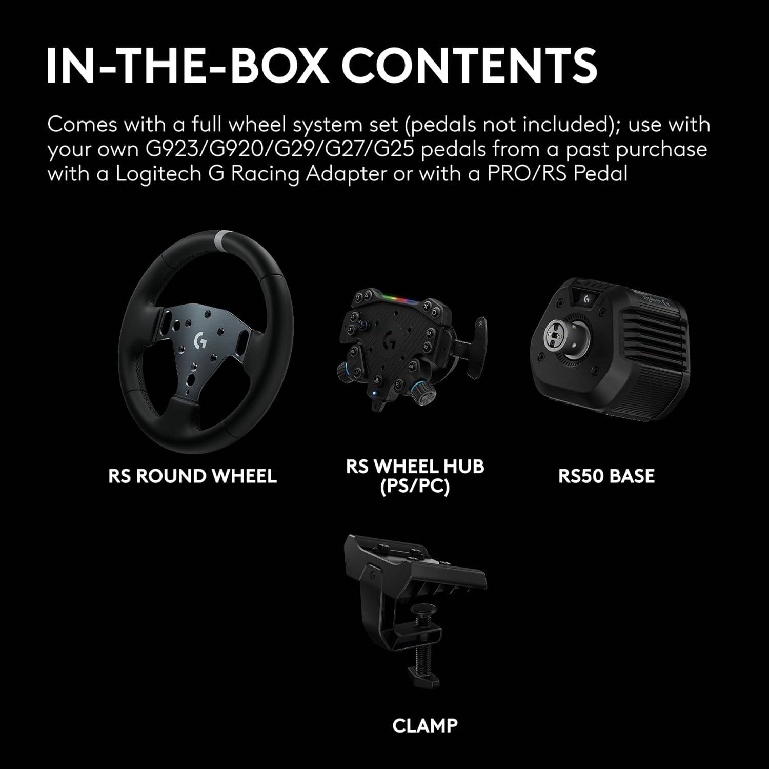 Logitech G RS50 System 8 Nm Direct Drive Base with Steering Wheel and ...