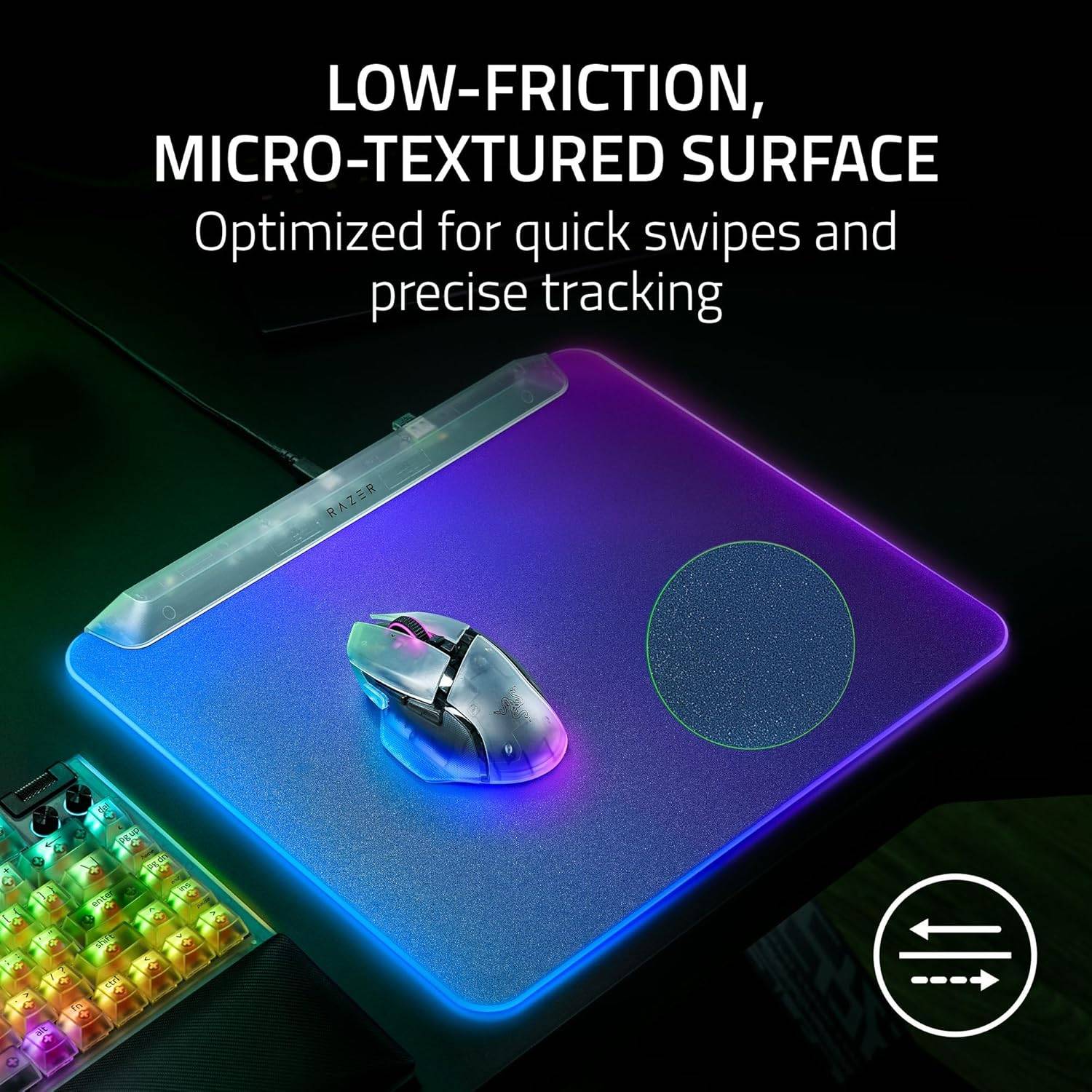Razer Firefly V2 Pro Phantom White Edition Fully Illuminated RGB Gaming ...