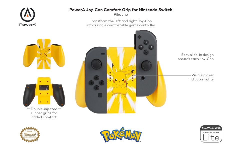 PowerA Nintendo Switch/Lite Joy-Con Comfort Grip - Pokémon Pikachu
