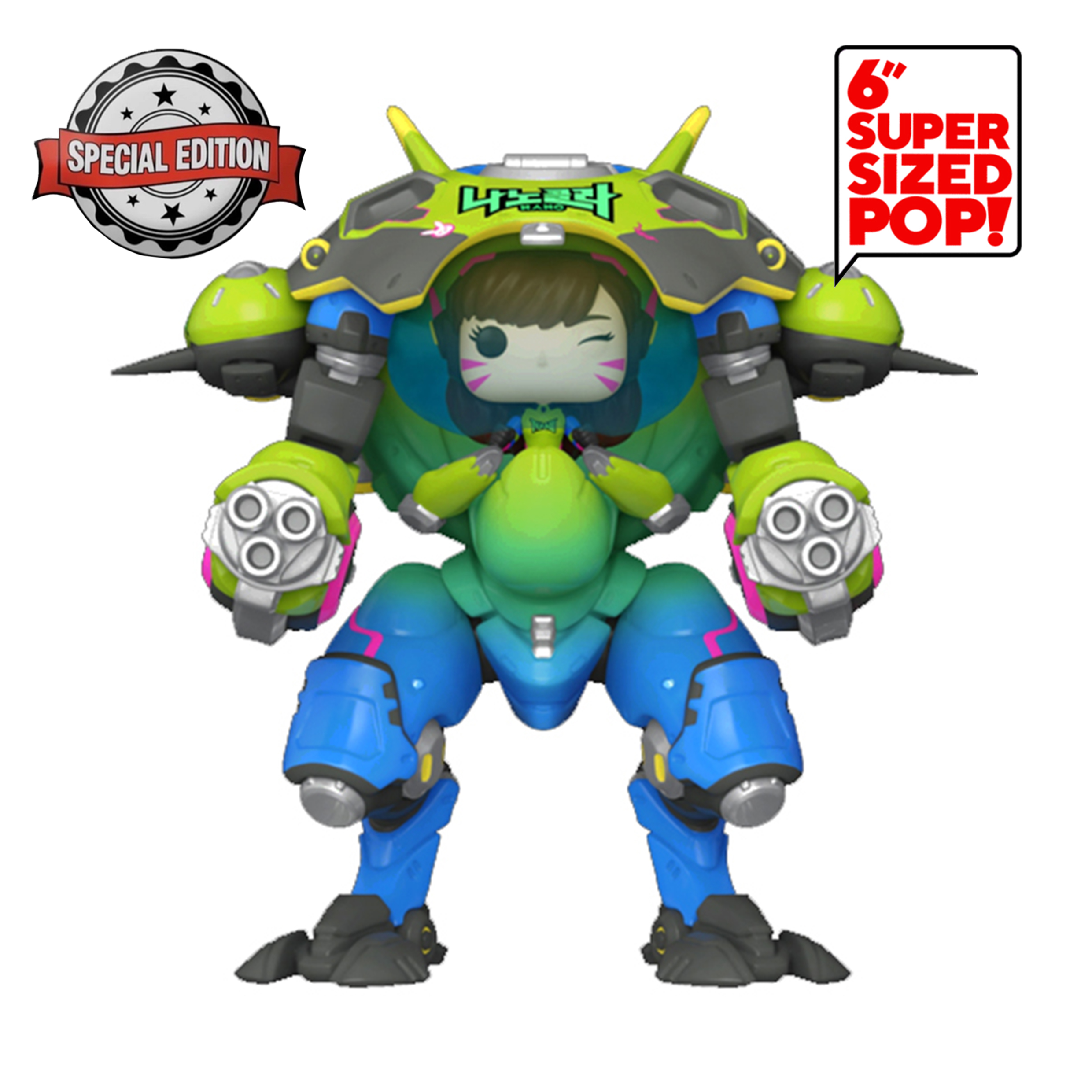 Funko POP! SUPER Games 177: Overwatch - D.Va with MEKA (Nano Cola Green ...