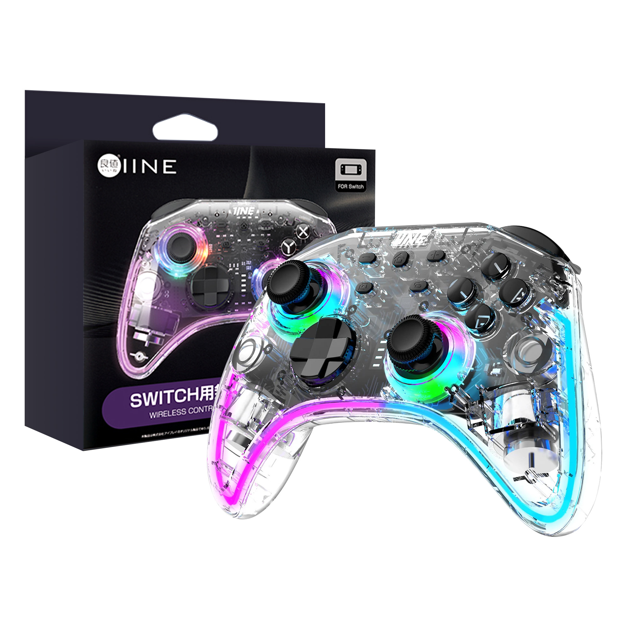 IINE L775 Ares Transparent Wireless Controller for Nintendo Switch