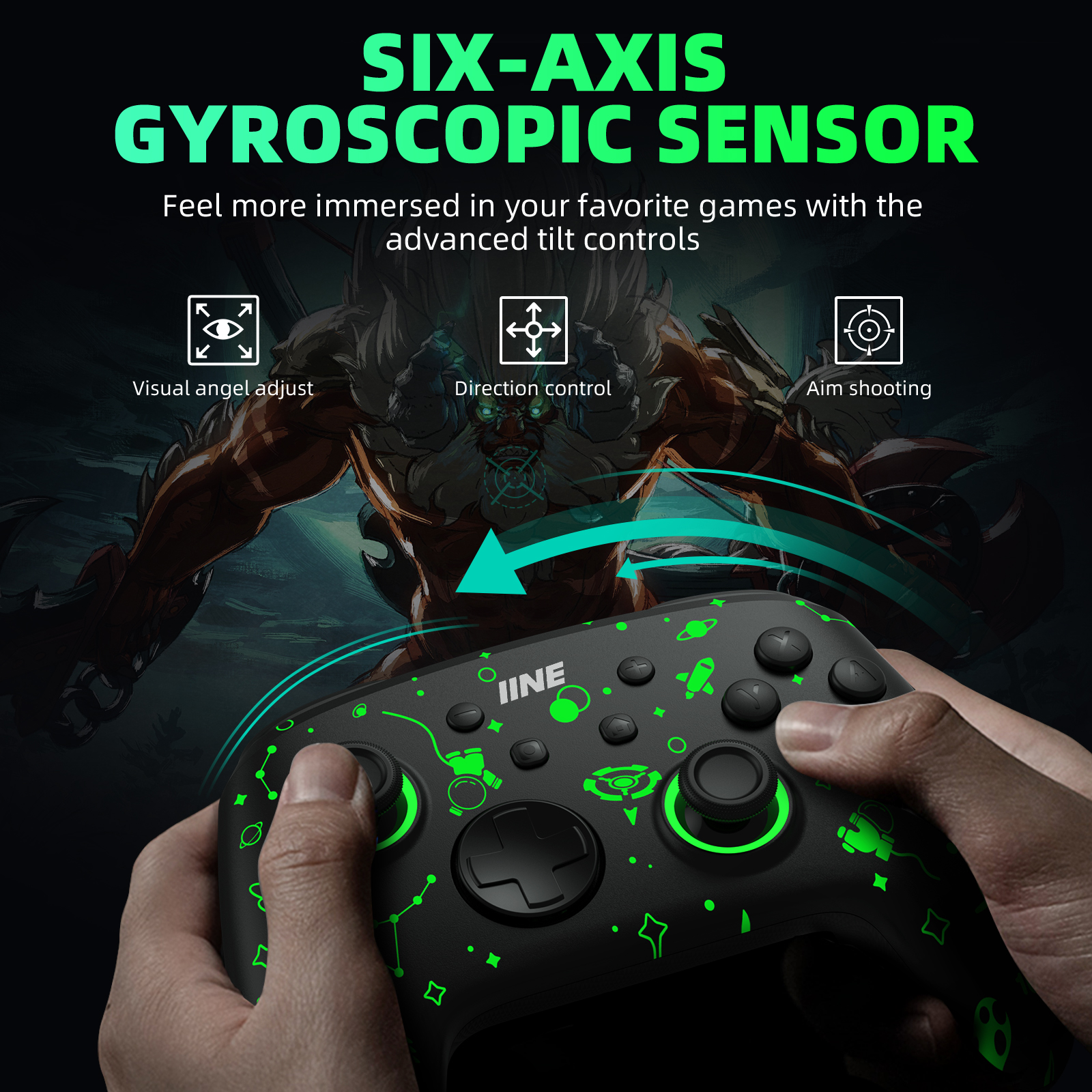 IINE L823 Falcon Wireless Controller Wake Up Support NFC for Nintendo Switch