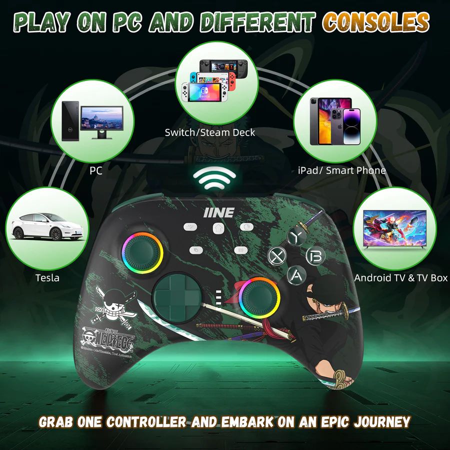 IINE L896 PRO Wireless Controller [ One Piece - Roronoa Zoro]